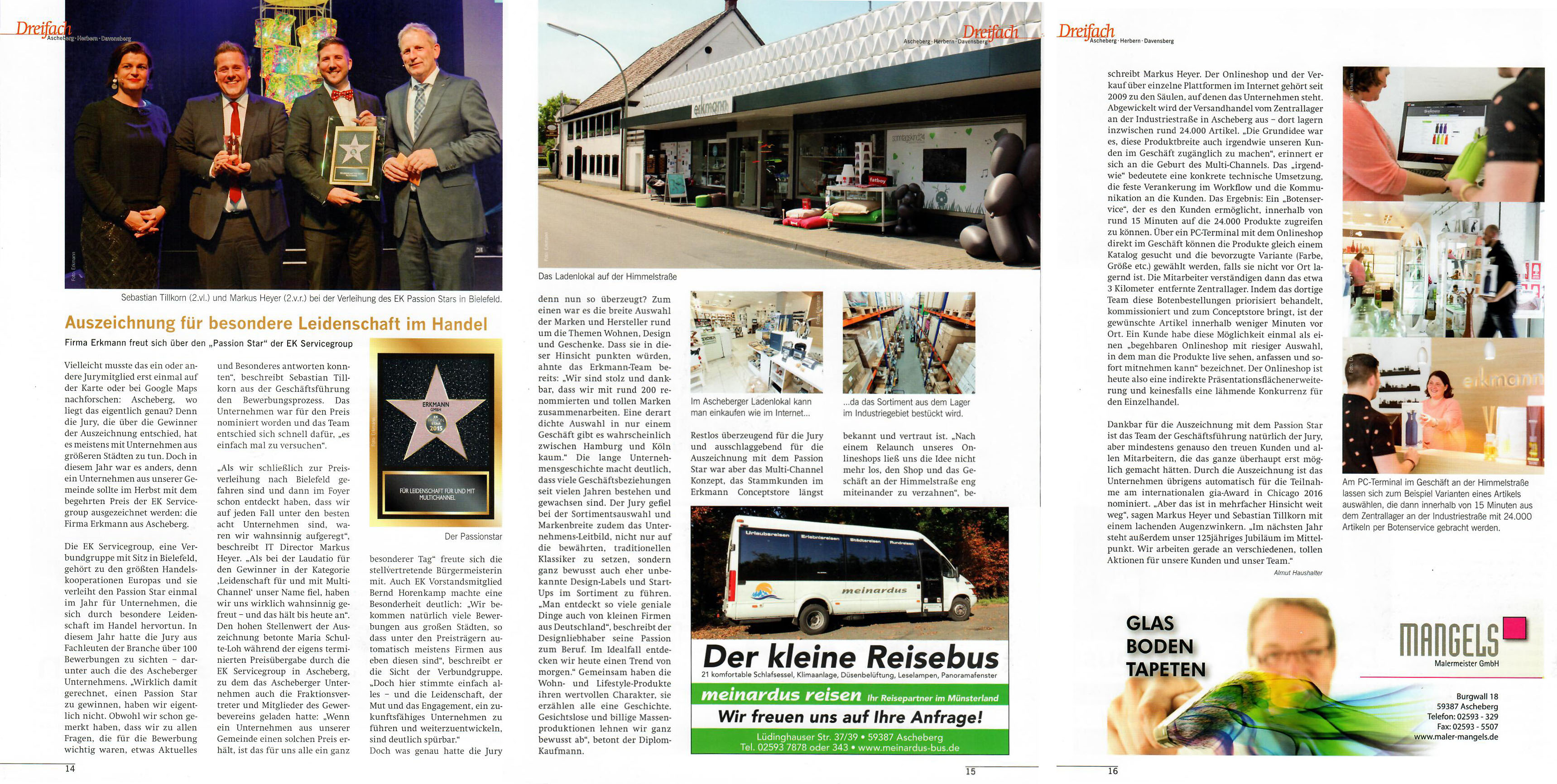 erkmann.de im Magazin Dreifach